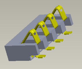 SMT Type 2.54mm Battery 4 Pin Connector Life Test 3000 Cycles Min