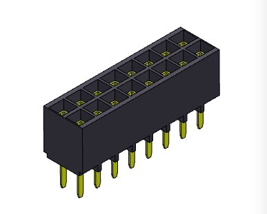 Female Header Connector 2.54mm Dual Row Dip TYPE 2*2PIN To 2*40PIN H=6 ...